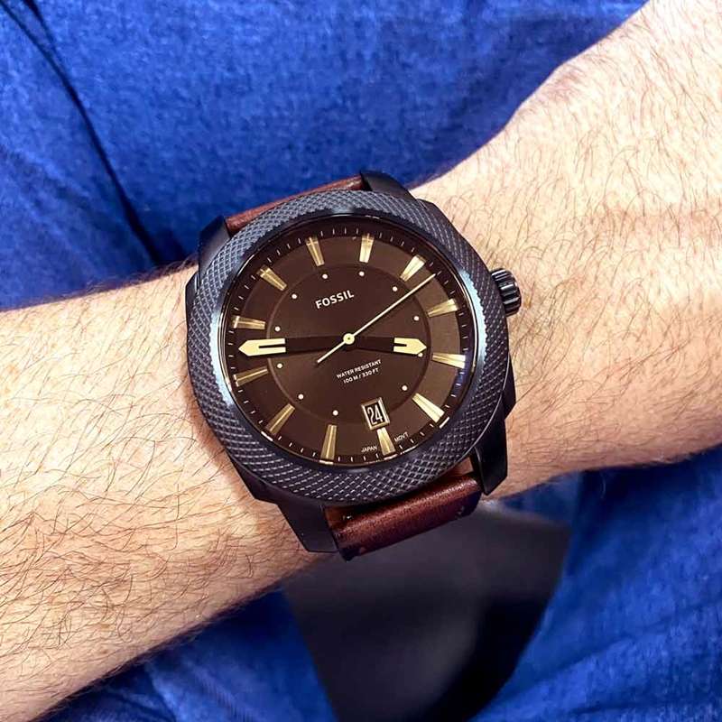 Relógio Masculino Fossil Machine FS5972/0PN com Pulseira em Couro ...